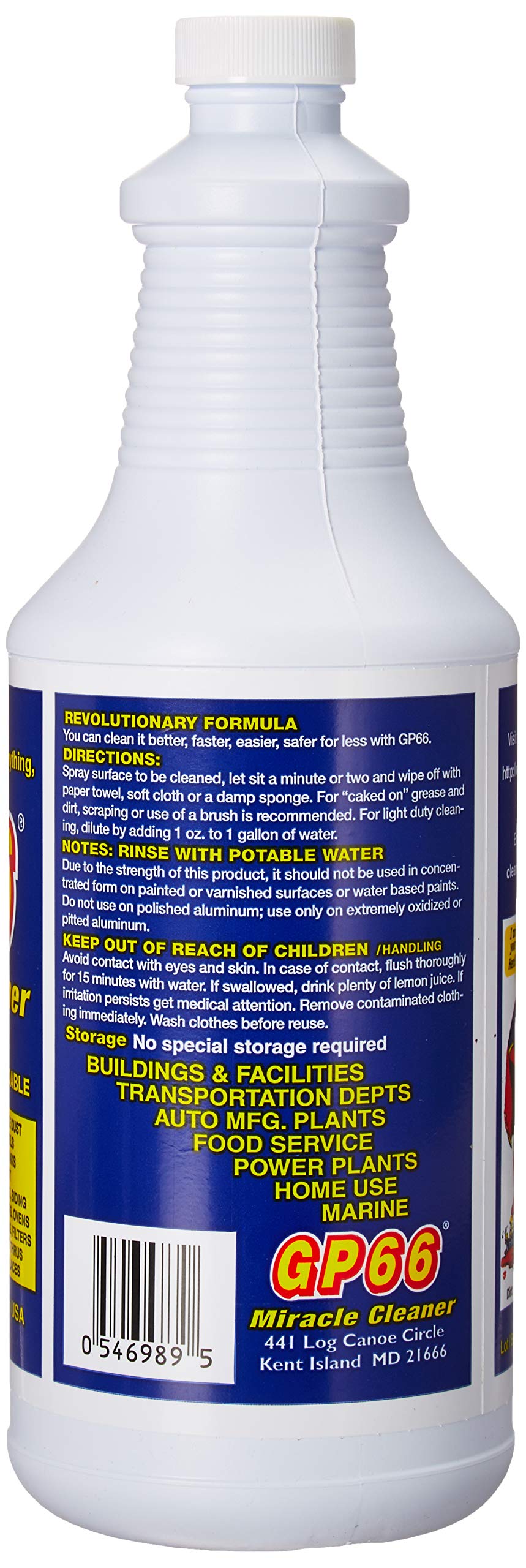 GP66 Green Miracle Cleaner Super Size! (32 oz.) Powerful American Made Heavy Duty All Purpose Cleaner Cleans Over 1,000 Surface Types