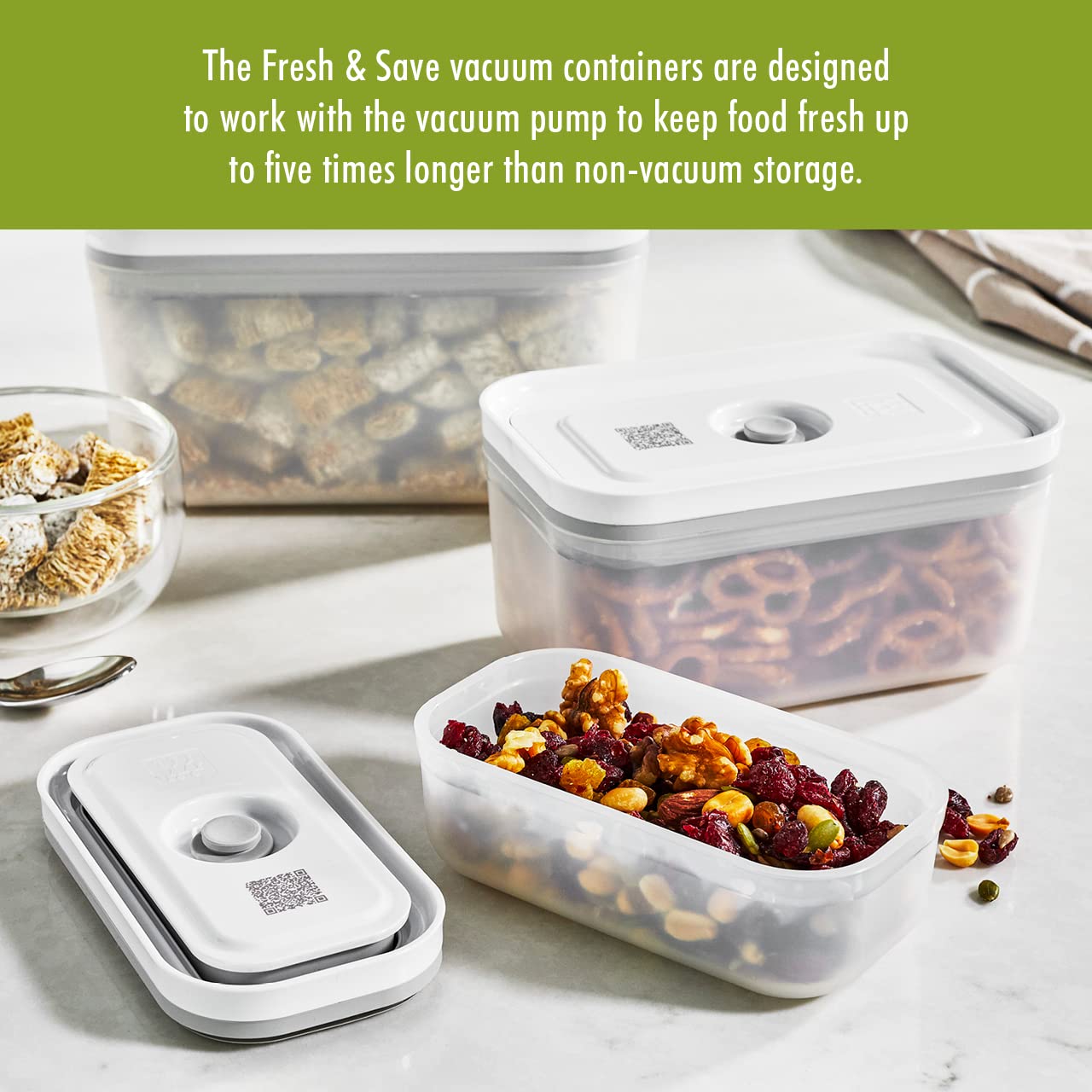 ZWILLING Fresh & Save 3-pc Assorted Sizes Food Storage Container, Meal Prep Container, BPA-Free