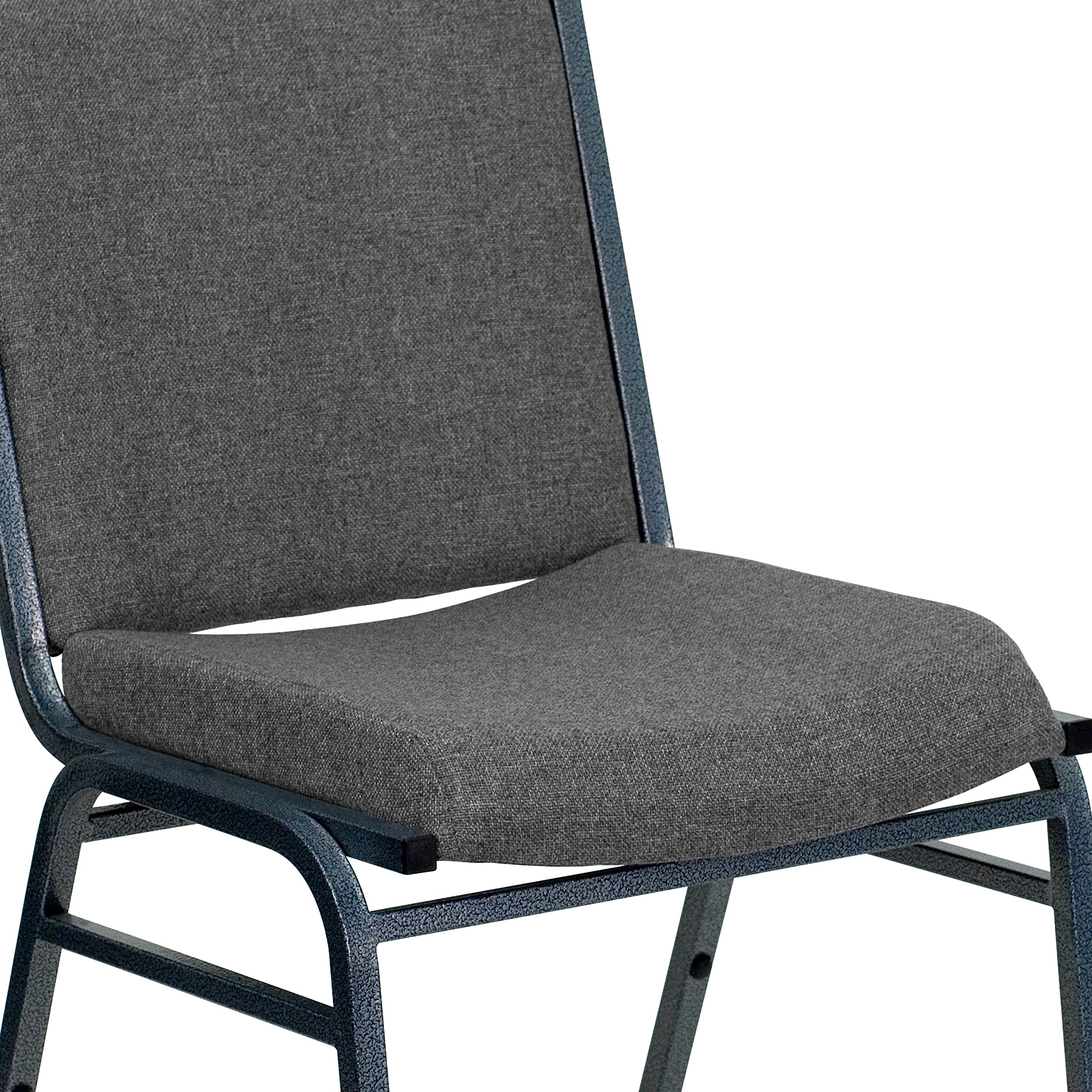 EMMA + OLIVER Heavy Duty Gray Fabric Stack Chair