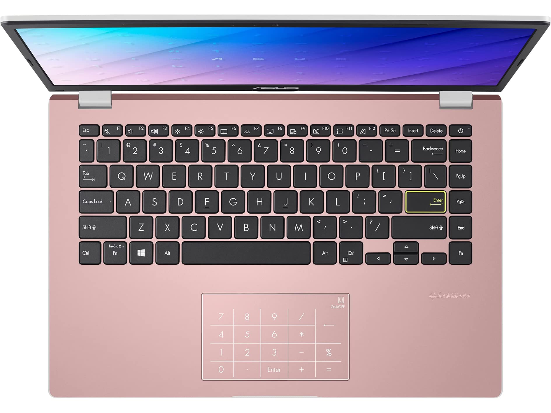 ASUS 2022 14" HD Laptop, Intel Celeron N4020 Processor, 4GB RAM, 64GB eMMC Flash Memory, Intel HD Graphics 500, HD Webcam, Stereo Speakers, Rose Gold, Windows 11S, 32GB USB Card