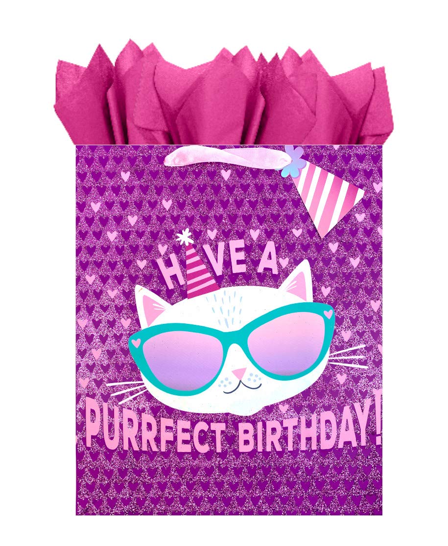 Blue House Group Premium Birthday Gift Bags + Tissue Paper (4 Large Bags + Tissue, Birthday Girl)