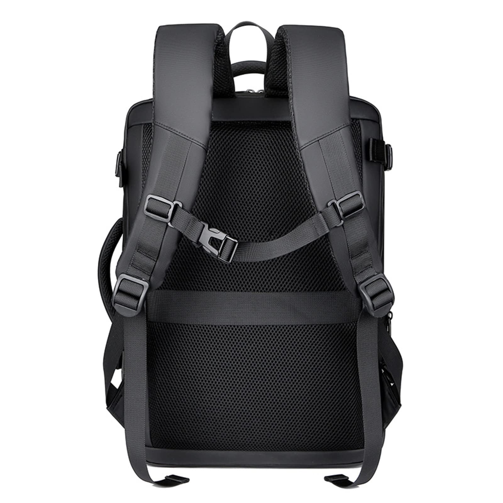 Elsegood Hard Shell Anti Theft Backpack for Men 35L Expandable Waterproof Computer Bag with USB Port & Wet Pocket,Gaming Travel Business Carry On Luggage Backpack fit 15.6/16/17 Inch Laptop,Black