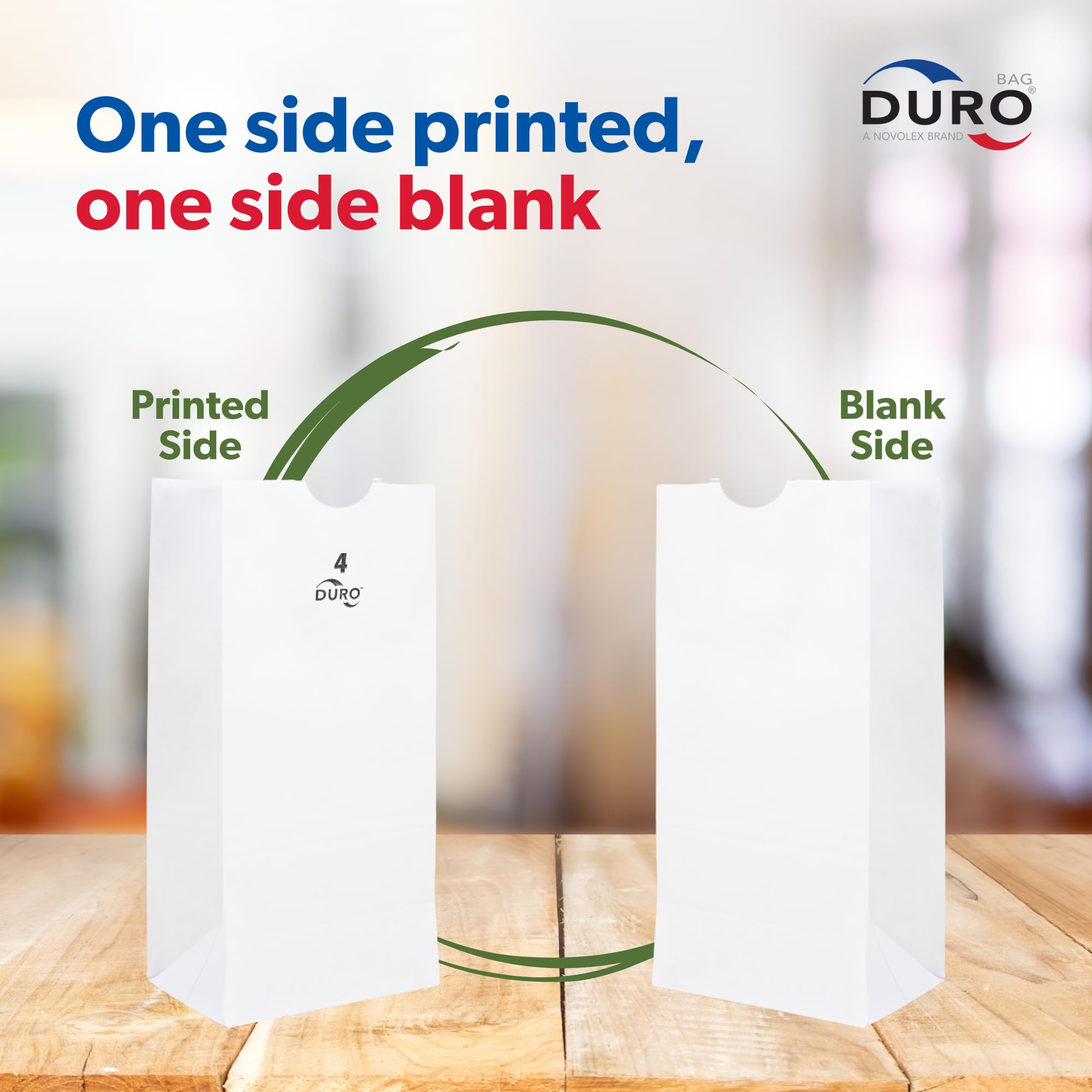 DURO Duro White Paper Bag 4 Lb, 500 Count