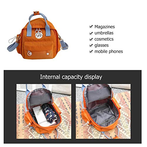 sikiwind Animal Pattern Waterproof Backpacks Women Shoulder Crossbody Bags (Orange)