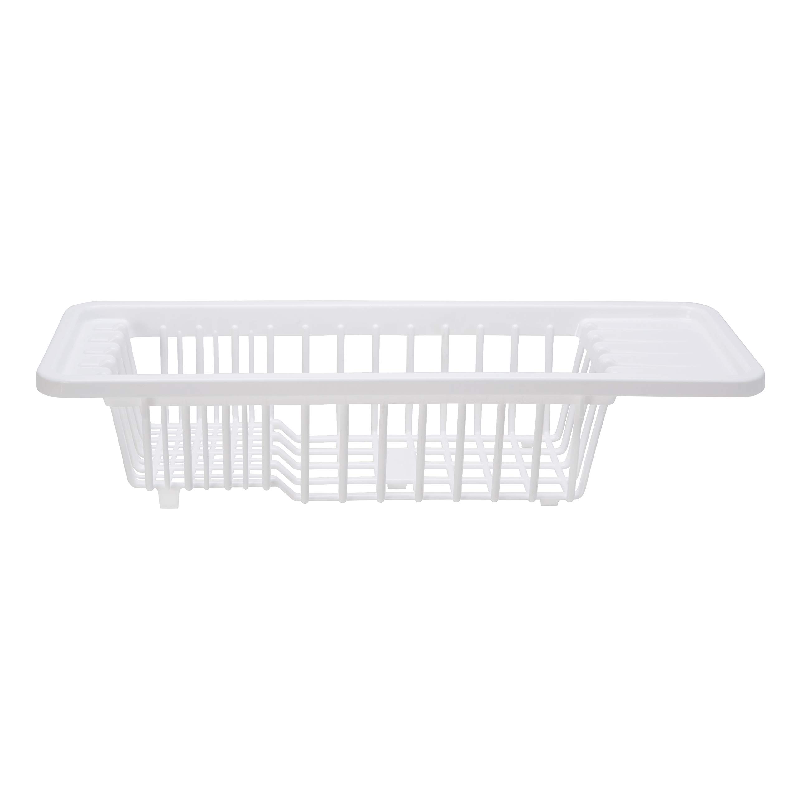 Kitchen Details Sink Dish Rack | Dimensions: 17.9"x 6.3"x 3.9" | Kitchen Accessories | Holds Dinnerware | Drinkware | Utensils to Drain | Frees up Counter Space | Grey or White