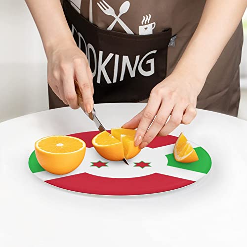 Flag of Buregundi Cutting Board Tempered Glass Chopping Board for Kitchen Hotel