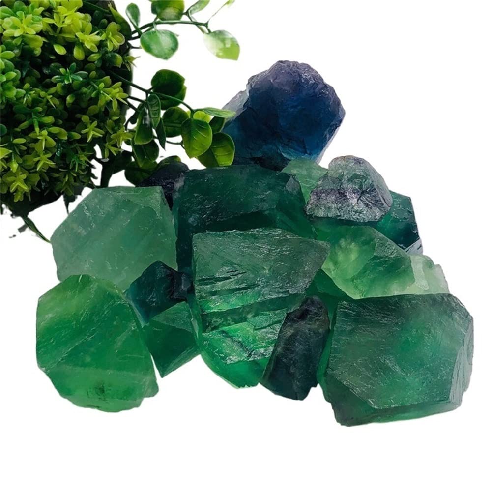 BAYDE Crystal Natural Green Fluorite Quartz Crystal Stone Rock Gravel Natural Tumble Stones for Fish Tank Aquarium Garden Decoration YICHENGYIN (Size : 90-100g)