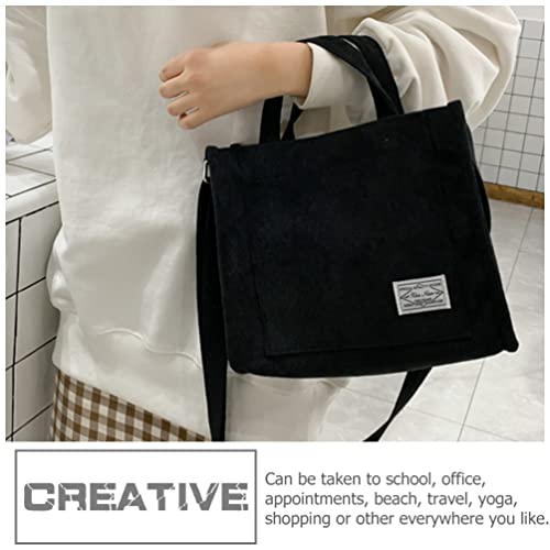Abaodam Tote Bag for Women, Satchel Bag Handbag Crossbody Bag, Black