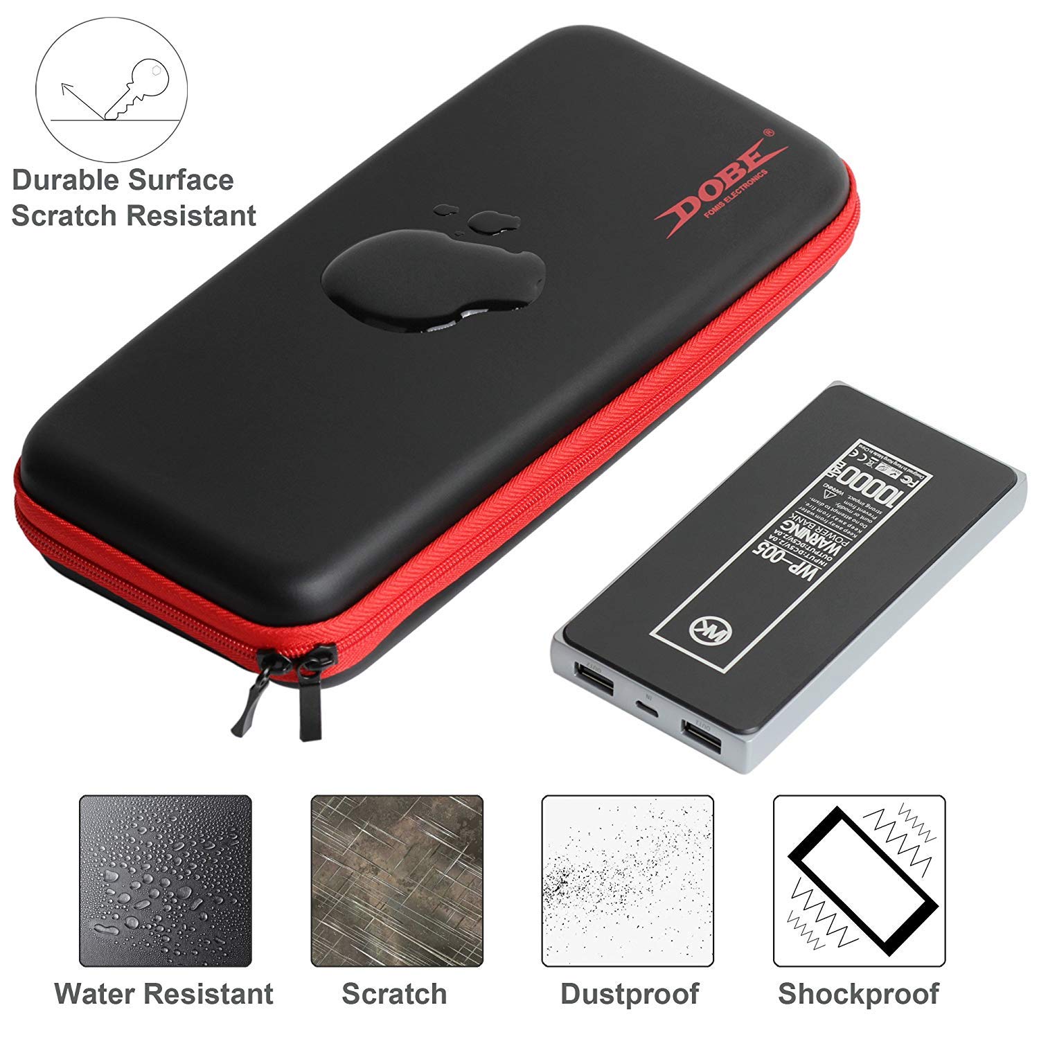 Switch Carrying Case for Nintendo Switch, BYZ1 Protective Travel Carrying Case Pouch for Nintendo Switch Console & Accessories Black1