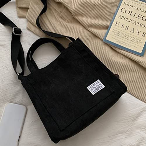 Abaodam Tote Bag for Women, Satchel Bag Handbag Crossbody Bag, Black