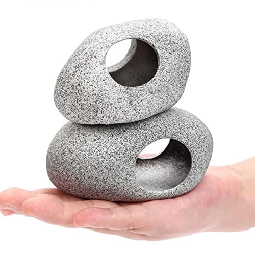 ZAINEE Fish Tank Decor, Cave Aquarium Decoration Breeding Shelter Rock Stone Fish Tank Decoration (Size : B)