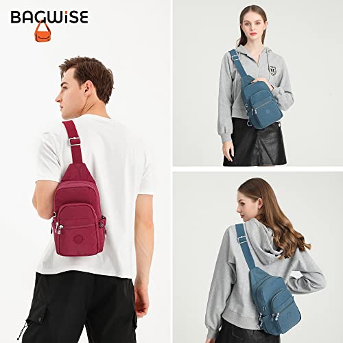 Women Sling Backpack Crossbody Bags for Women, Unisex Crossbody Purse Bag, Sling Bag, Lightweight and Compact Sling Backpack (Ice Blue)