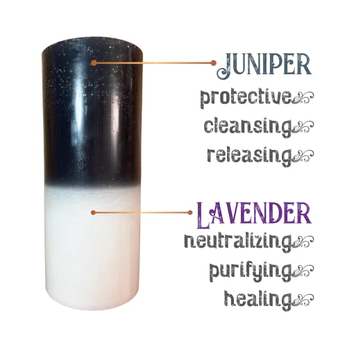 Spell Reversal Candle by Five Corners Co - 2x4 Double Action to Remove Curses and Evil Intention - Candle Magic for Spells, Conjure and Witchcraft - Black White Scented Pillar Candle