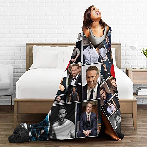 Throw Blanket Ultra-Soft Cozy Throw Blanket Flannel Blankets for Couch Bed Living Room (Black, 50"X40")