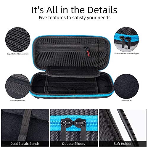 XBrand Carrying Case for Nintendo Switch, Protective Portable Hard Shell Pouch for Nintendo Switch, Premium Travel Game Bag with 10 Game Card Slots for Switch Accessories. (Red)