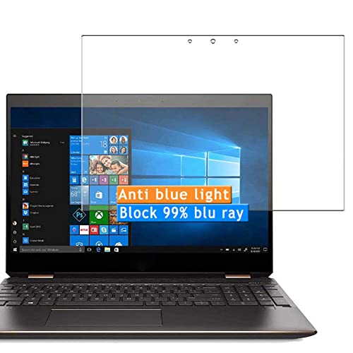 Vaxson 2-Pack Anti Blue Light Screen Protector, compatible with HP Spectre x360 15-df0000/df0010tx/df0009tx/df0000no/df0002na/df0004na 15.6" TPU Film Protectors Sticker [ Not Tempered Glass ]