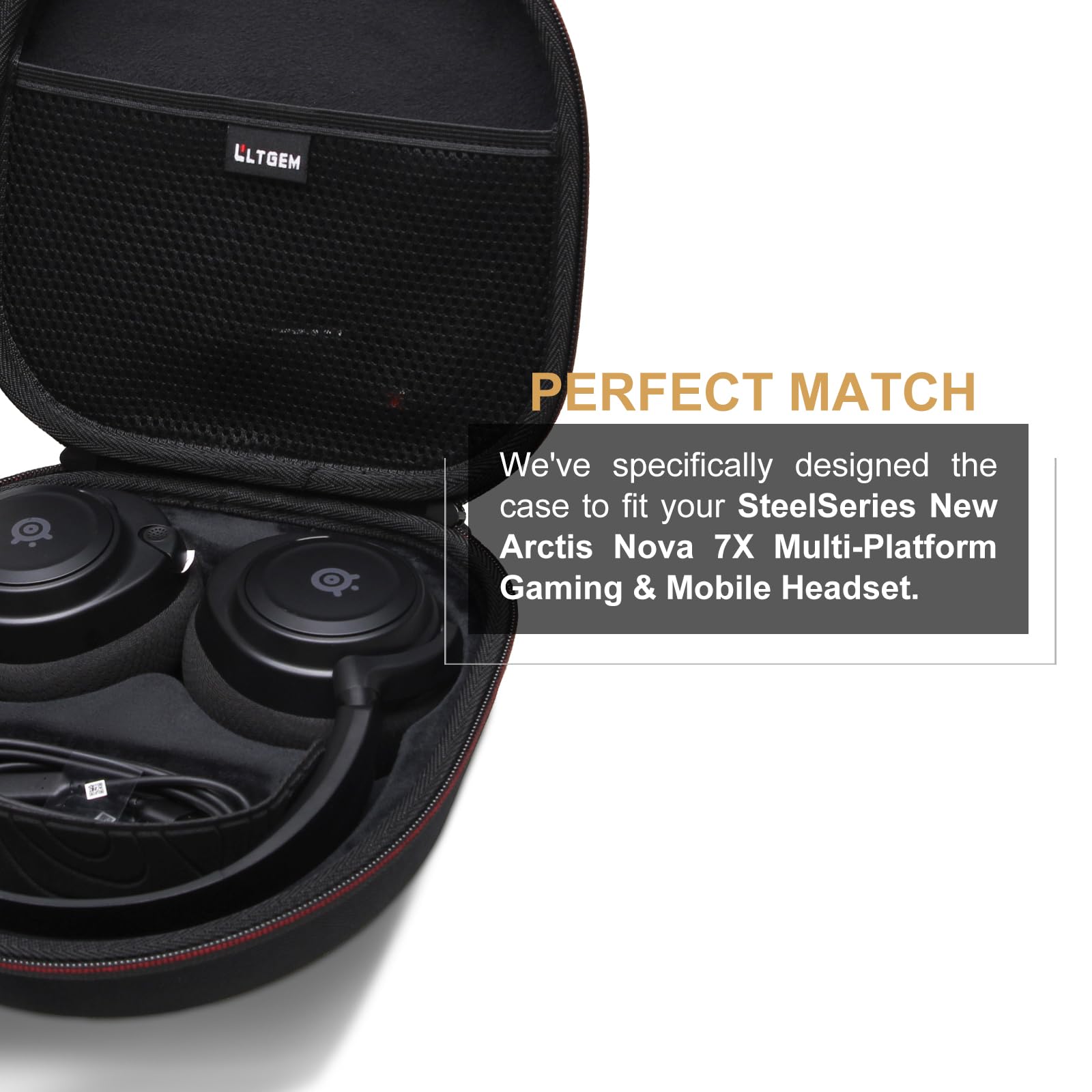 LTGEM Case Compatible with SteelSeries Arctis Nova 7X / 7 Wireless Multi-Platform Gaming Headset