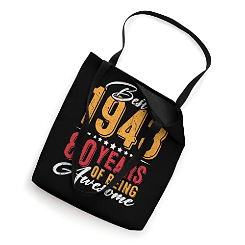 80 Year Old Best Of 1943 80th Birthday Gift For Mens Womens Tote Bag