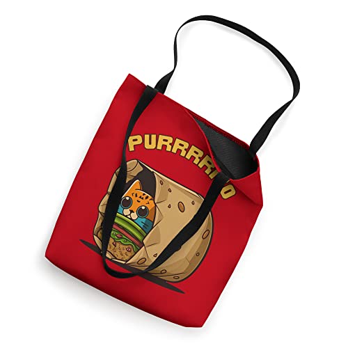 Purrfectly Adorable Purrito - Burrito Pun Tote Bag
