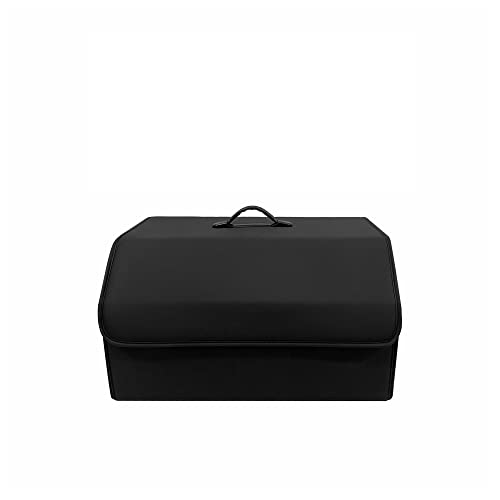 PENAVO PU Leather Car Trunk Storage Organizer Box with Lid Portable Car Storage Bag Stowing Tidying Organizer Box Car Pocket for Travel (Color : L)