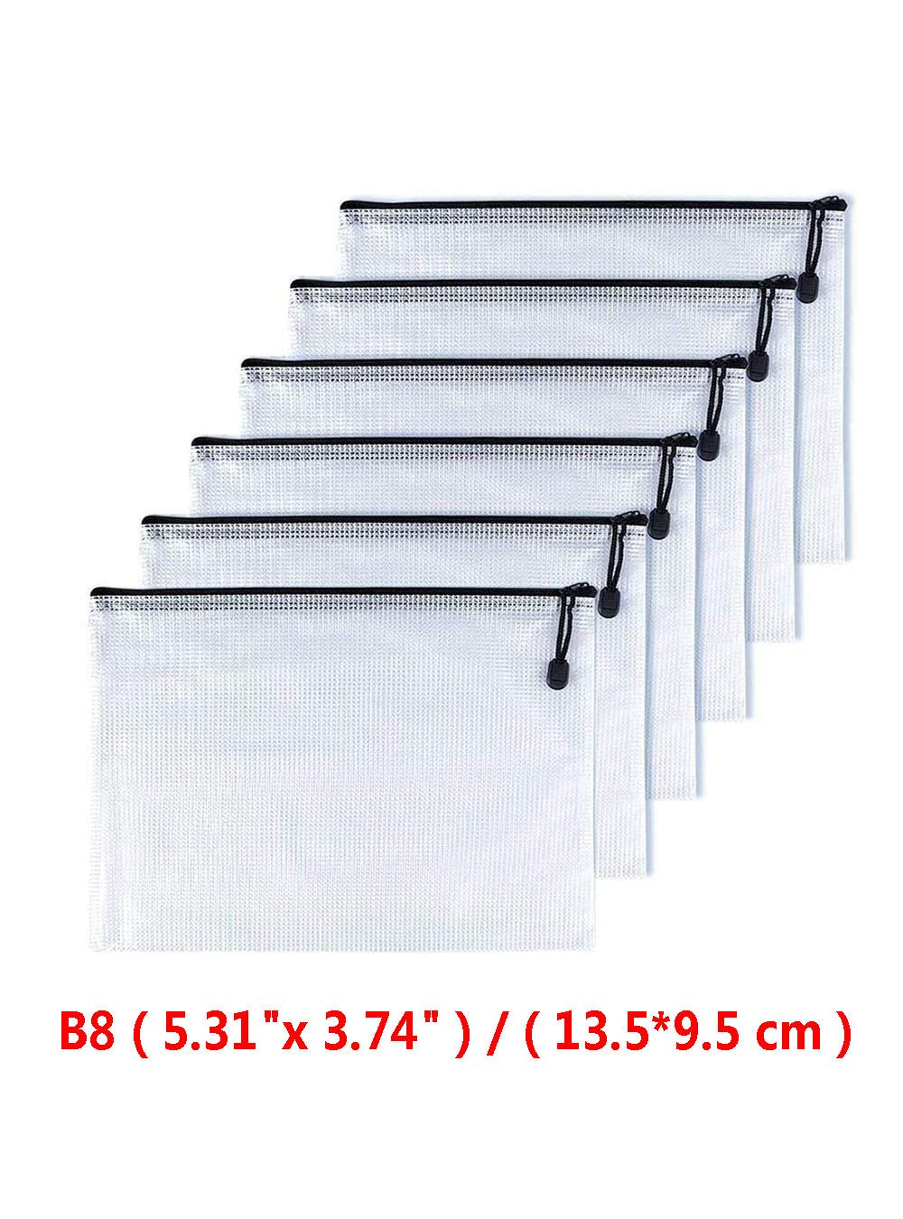 Oaimyy-B8,12 Pcs,Plastic Small Zipper Pouch Document Folders Bag & Zip File Folders for School Office Supplies, Travel,Puzzles Games Organizing Storage