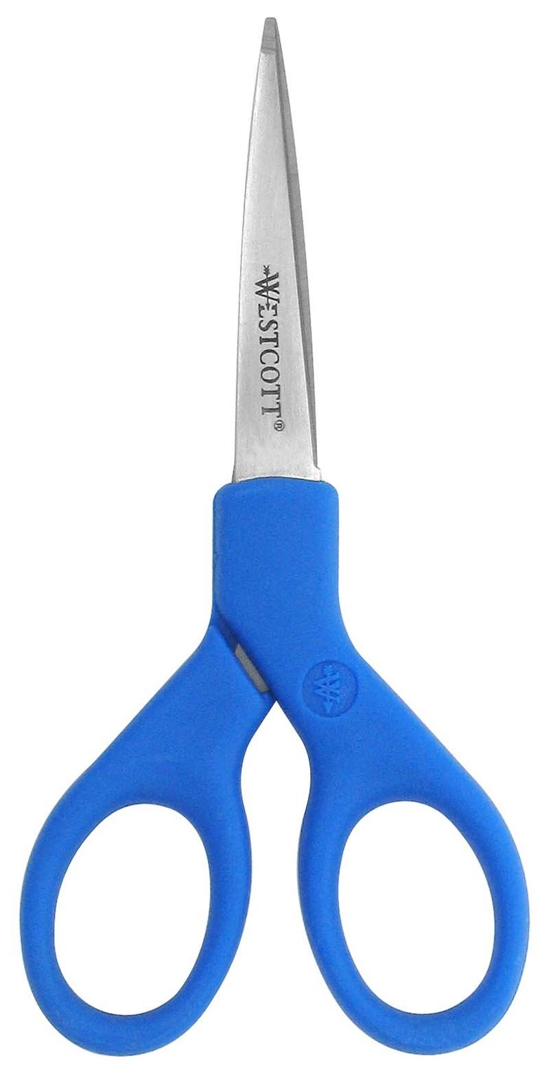 Wescott All Purpose Preferred Stainless Steel Scissors, 5", Blue