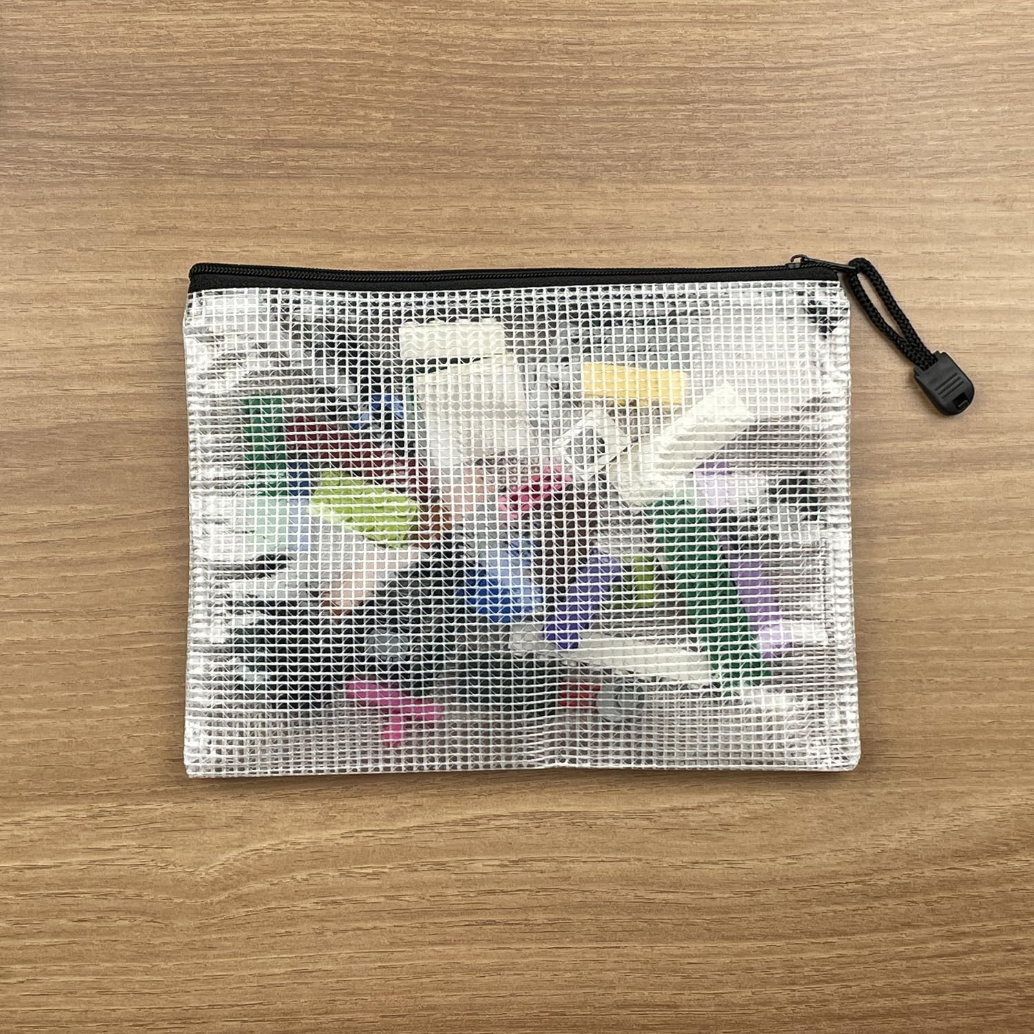 Oaimyy-B8,12 Pcs,Plastic Small Zipper Pouch Document Folders Bag & Zip File Folders for School Office Supplies, Travel,Puzzles Games Organizing Storage