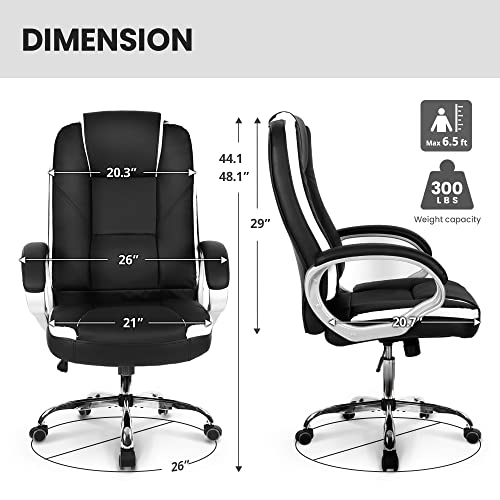 neo chair Office Chair Computer Desk Chair Gaming - Ergonomic High Back Cushion Lumbar Support with Wheels Comfortable Black Leather Racing Seat Adjustable Swivel Rolling Home Executive
