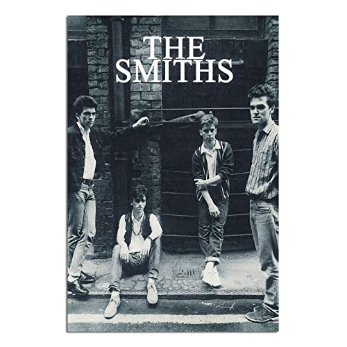 Aorozhi The Smiths Poster Rock Band Poster Cool Art Wall Canvas Pictures for Modern Office Decor Vintage Prints 12" x 18" Unframed