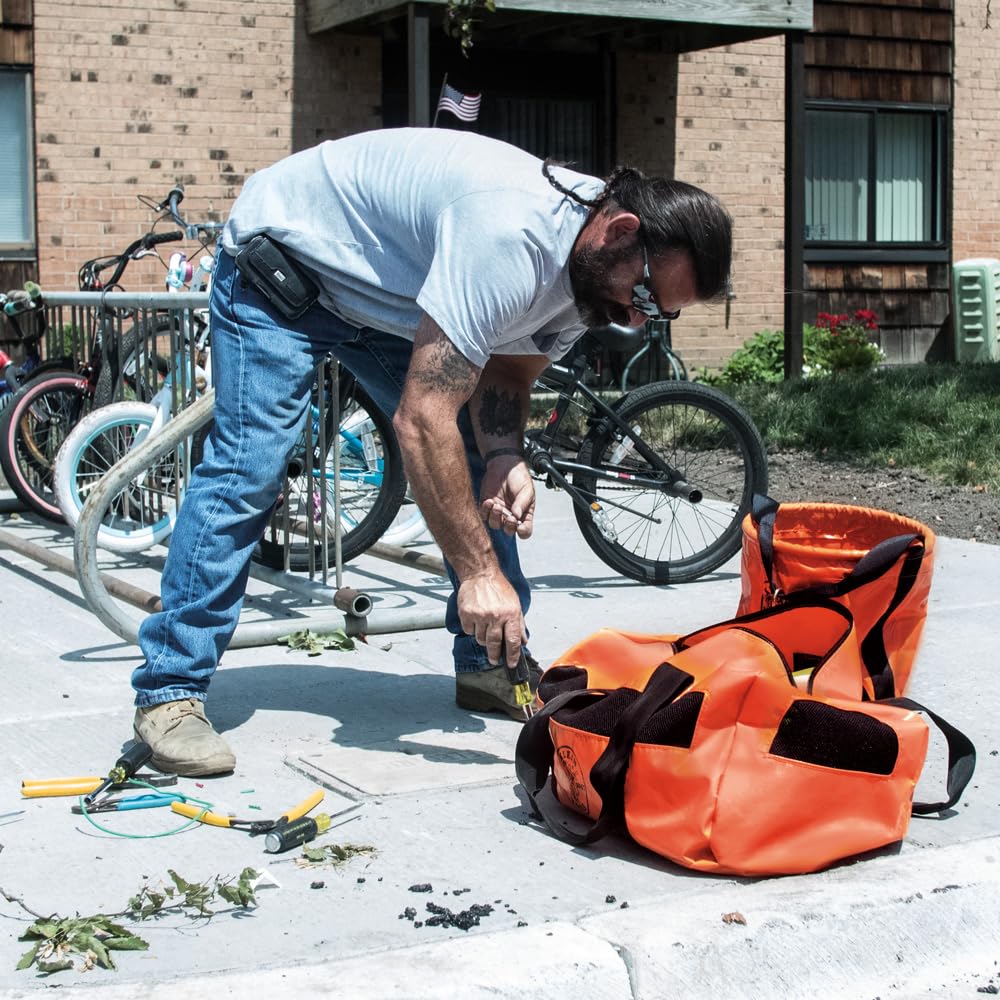 Klein Tools 5216V Duffel Bag, Water Resistant Lineman Bag with Mesh Panels and Drain Holes Can Carry Like a Backpack