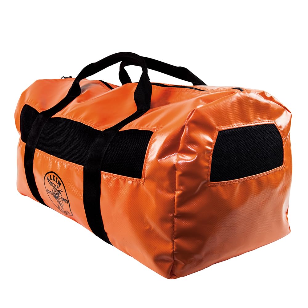 Klein Tools 5216V Duffel Bag, Water Resistant Lineman Bag with Mesh Panels and Drain Holes Can Carry Like a Backpack