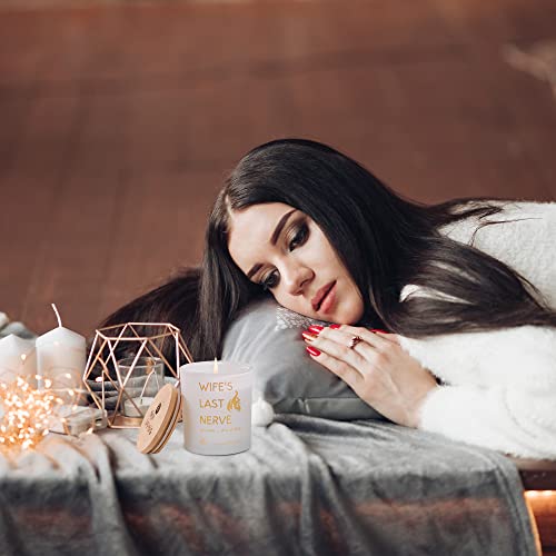 Funny Lavender Vanilla Soy Wax Candles - Candle Gift for Women (Wife's Last Nerve)