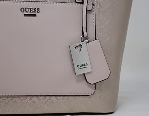 GUESS Women's Rose Dust Rose Gold Patent Logo Debossed Tote Bag Handbag Purse