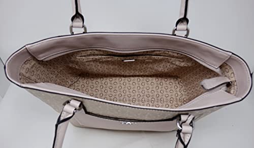 GUESS Women's Rose Dust Rose Gold Patent Logo Debossed Tote Bag Handbag Purse