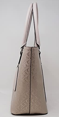 GUESS Women's Rose Dust Rose Gold Patent Logo Debossed Tote Bag Handbag Purse