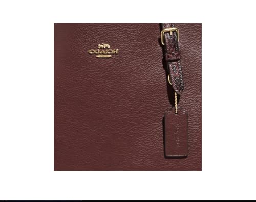 COACH Mollie Tote 1671 (Gold/Wine Multi)