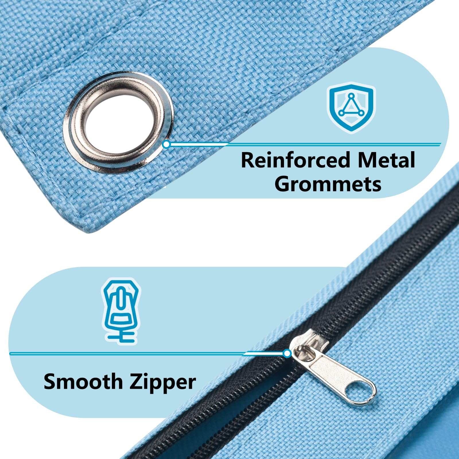 Forvencer Pencil Pouch for 3 Ring Binder, Large Pencil Case Pouch with 3 Reinforced Grommets, Pen Bag, Clear Window Pencil Case, Binder Accessories, Black