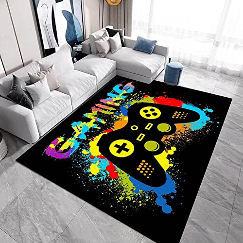 Carpet Boys Gaming Gamer Rug Gamepad Living Room Mat Gamer Bedroom Controller Rug Boys Non-Slip Doormat (Multicolor,120x160cm47x63in)