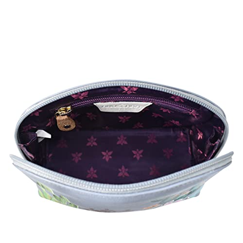 Anuschka Women’s Hand Painted Genuine Leather Large Cosmetic Pouch - Desert Garden