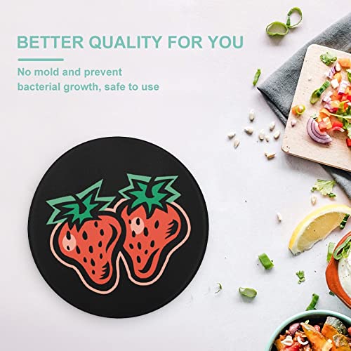 Strawberry Cutting Board Tempered Glass Chopping Board for Kitchen Hotel