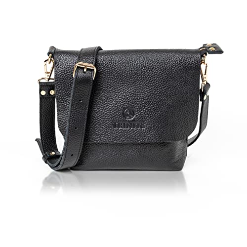 TRINITÉ Full Grain Genuine Leather Womens' Crossbody Handbag/Tote/Shoulder Bag/Satchel Ladies Purse | 2 Straps (Small)|