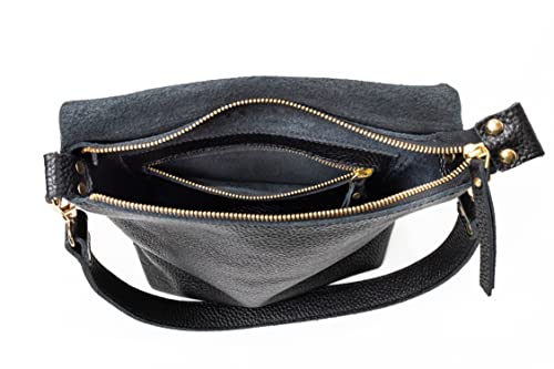 TRINITÉ Full Grain Genuine Leather Womens' Crossbody Handbag/Tote/Shoulder Bag/Satchel Ladies Purse | 2 Straps (Small)|