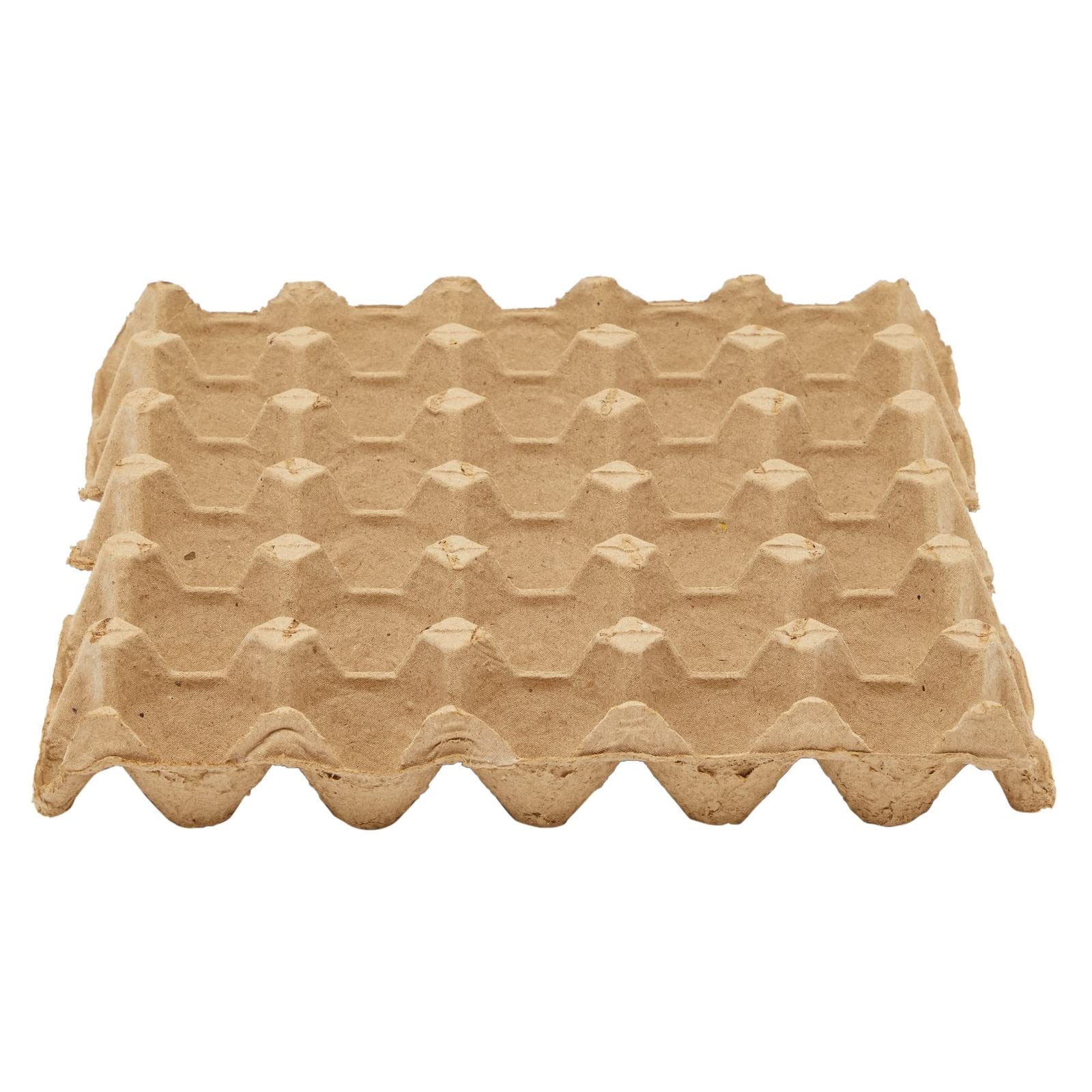 18 Pack Bulk Egg Cartons for 30 Chicken Eggs, Reusable Brown Paper Containers with Labels