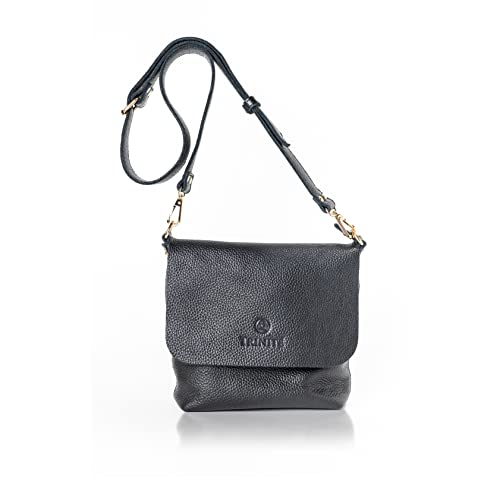 TRINITÉ Full Grain Genuine Leather Womens' Crossbody Handbag/Tote/Shoulder Bag/Satchel Ladies Purse | 2 Straps (Small)|