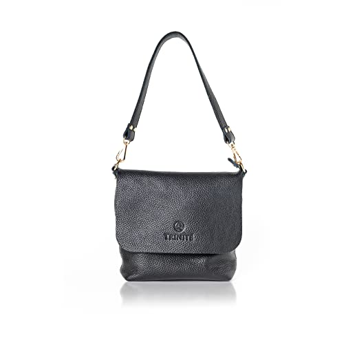TRINITÉ Full Grain Genuine Leather Womens' Crossbody Handbag/Tote/Shoulder Bag/Satchel Ladies Purse | 2 Straps (Small)|