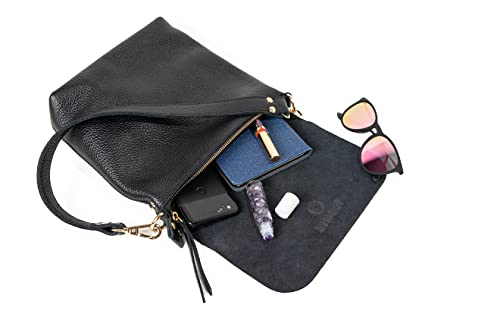 TRINITÉ Full Grain Genuine Leather Womens' Crossbody Handbag/Tote/Shoulder Bag/Satchel Ladies Purse | 2 Straps (Small)|