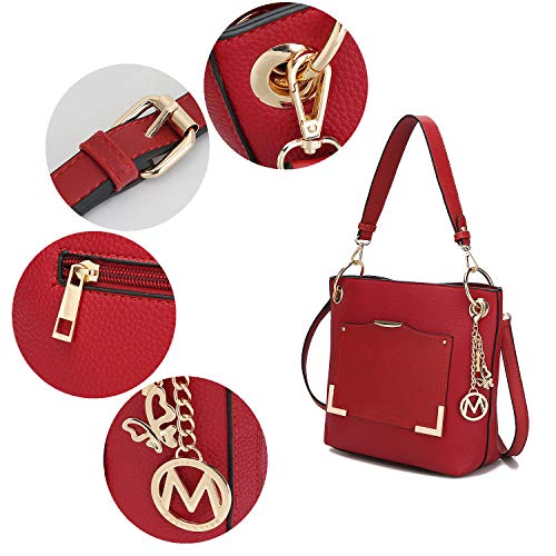 MKF Crossbody Tote Bag for Women, & Wristlet Wallet Purse Set โ PU Leather Top-Handle Satchel Shoulder Handbag Grace
