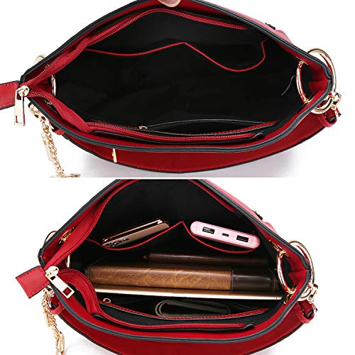 MKF Crossbody Tote Bag for Women, & Wristlet Wallet Purse Set โ PU Leather Top-Handle Satchel Shoulder Handbag Grace