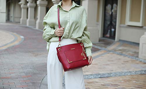MKF Crossbody Tote Bag for Women, & Wristlet Wallet Purse Set โ PU Leather Top-Handle Satchel Shoulder Handbag Grace
