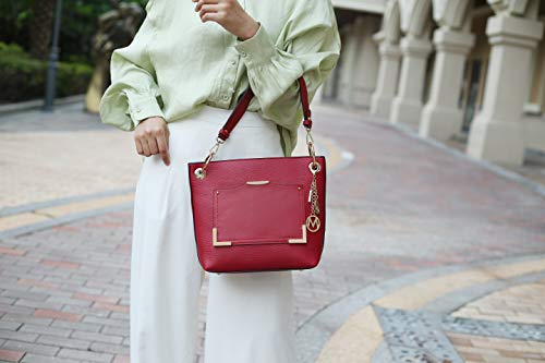 MKF Crossbody Tote Bag for Women, & Wristlet Wallet Purse Set โ PU Leather Top-Handle Satchel Shoulder Handbag Grace